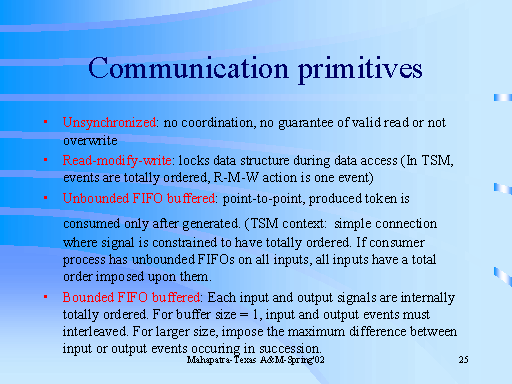 Communication primitives