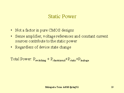 Static Power