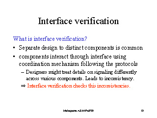 Interface verification