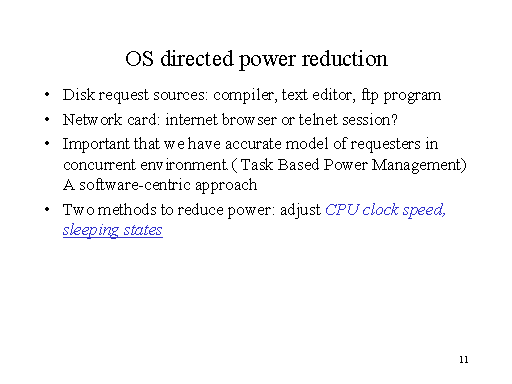 OS directed power reduction